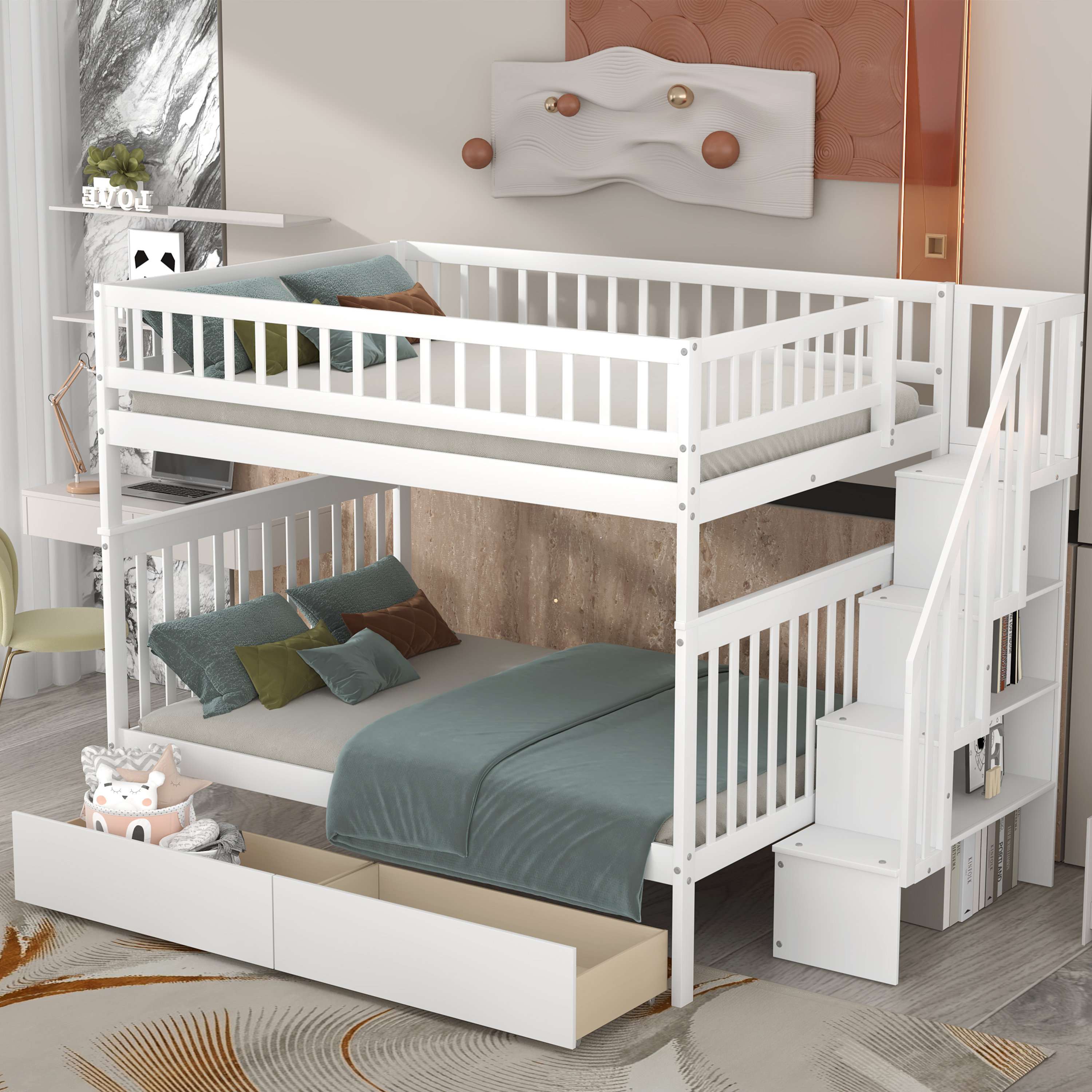 Harriet Bee Grindler Full Over Full Standard Bunk Bed by Harriet Bee ...