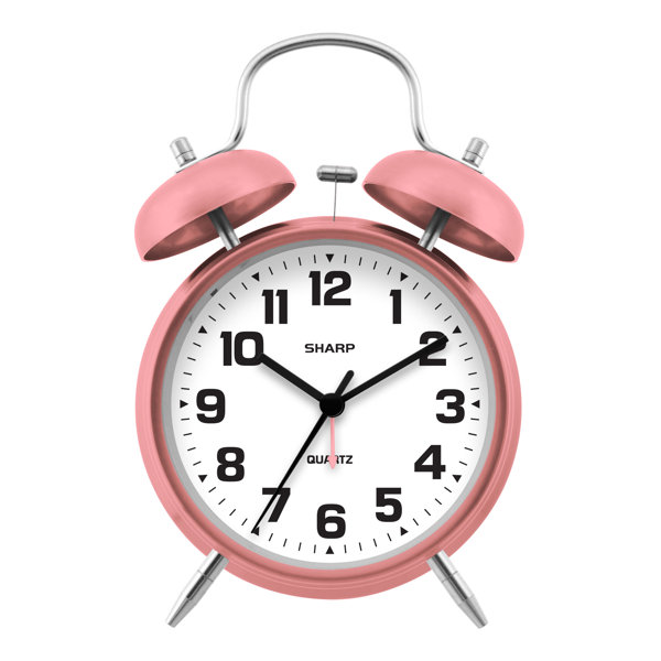 Sharp Twin Bell Quartz Analog Alarm Clock | Wayfair