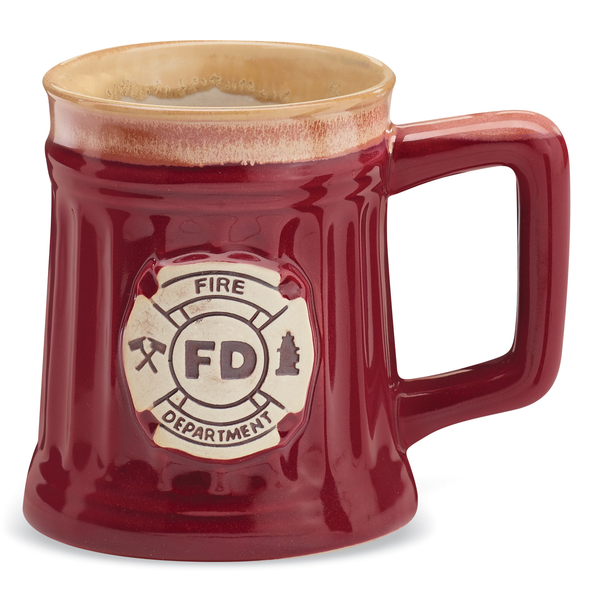 Wildon Home® Hand-Painted Fire Department Porcelain Mug | Wayfair