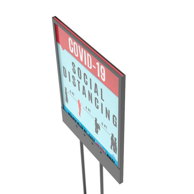 FixtureDisplays 22" x 28" Poster Stand with Social Distancing Poster ...