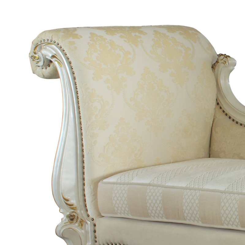 A&J Homes Studio Fabric Chaise Lounge with 2 Pillows | Wayfair