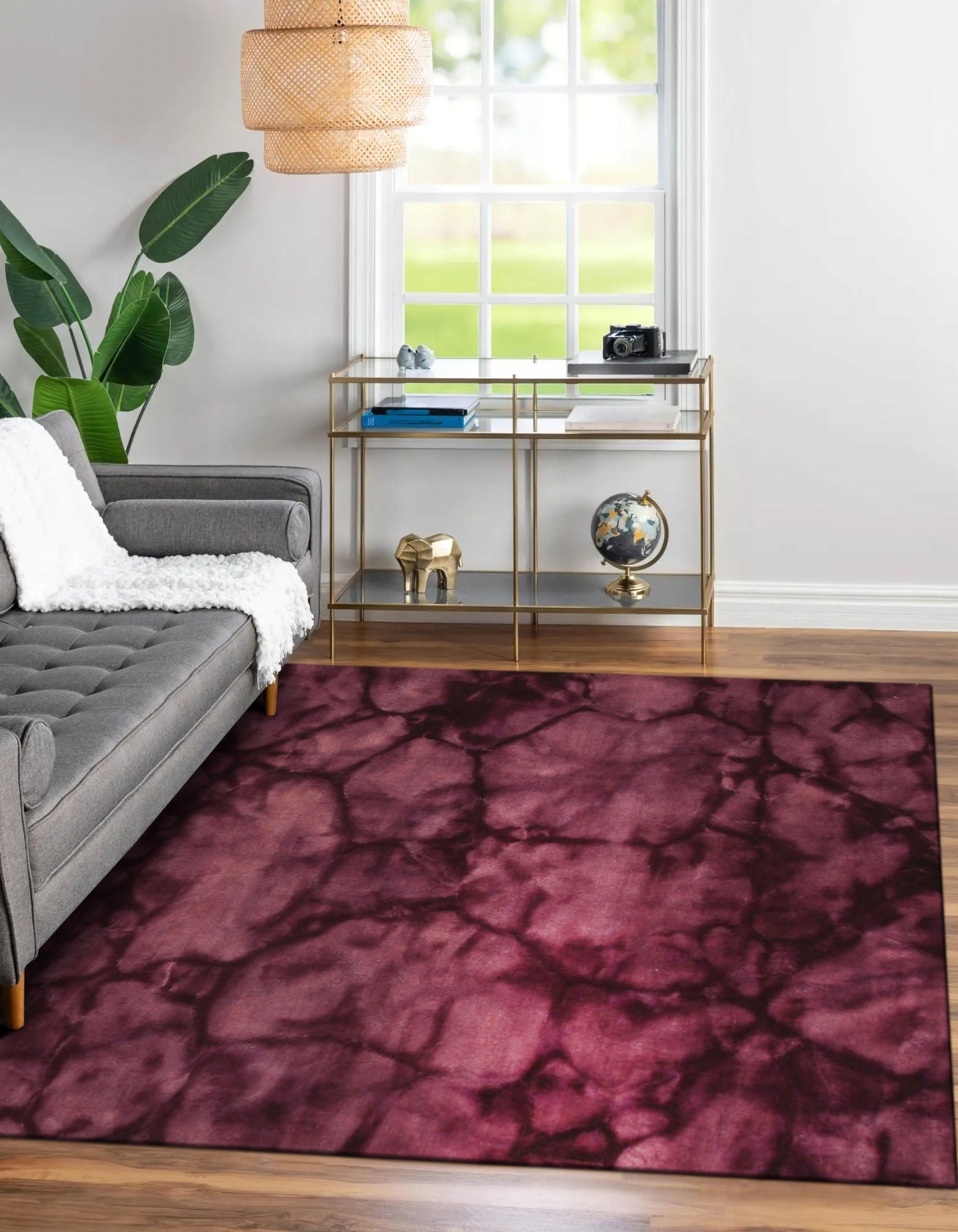Meridian Rugmakers Opulent Rhea Purple Hand Knotted Wool Rug | Wayfair