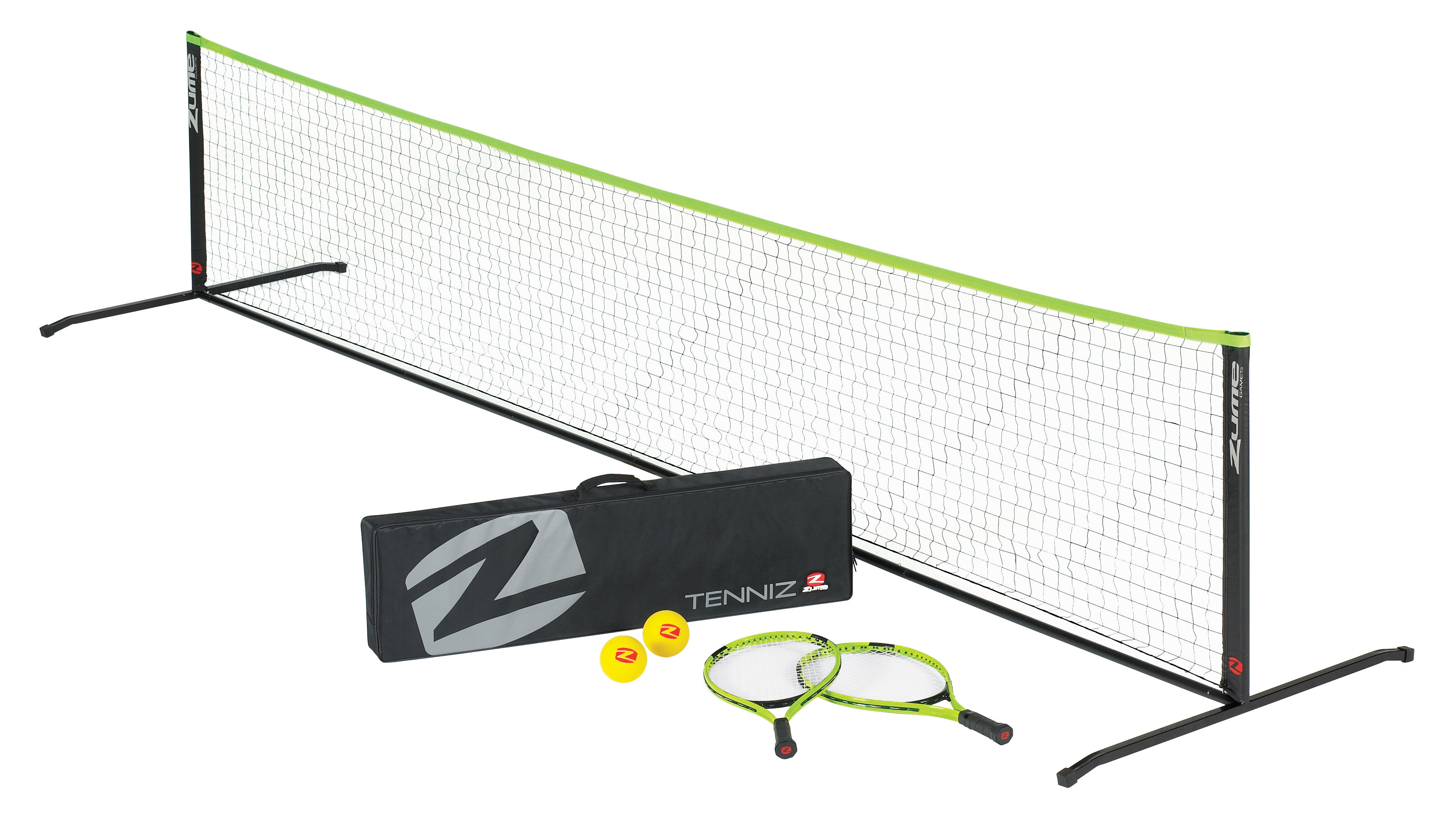 Birch Lane™ Tenniz Portable Tennis Set with Net, 2 Rackets, Foam Balls ...