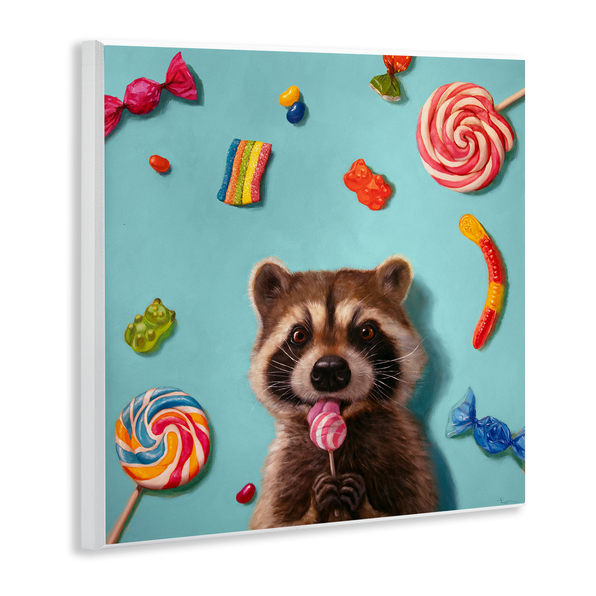 Dakota Fields Raccoon & Sweets Candies Wall Plaque Art by Lucia ...