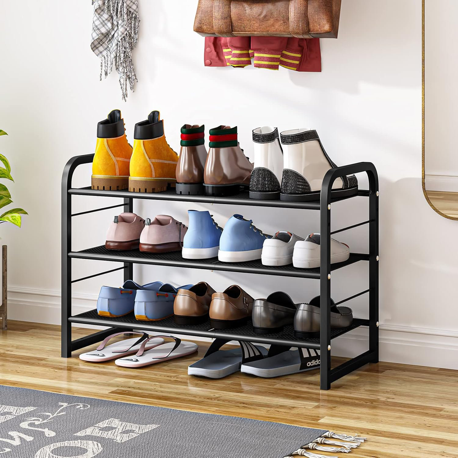 Rebrilliant 12 Pair Stackable Shoe Rack | Wayfair