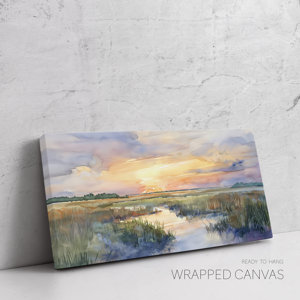 ART TERRITORY Marsh Sunset, Landscape Painting, Carolina Lowcountry ...