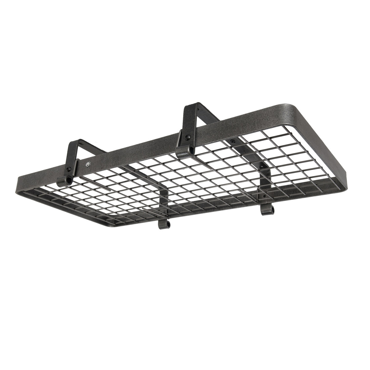 Enclume Handcrafted 37" Low Ceiling Rectangle Pot Rack with 18 Hooks ...