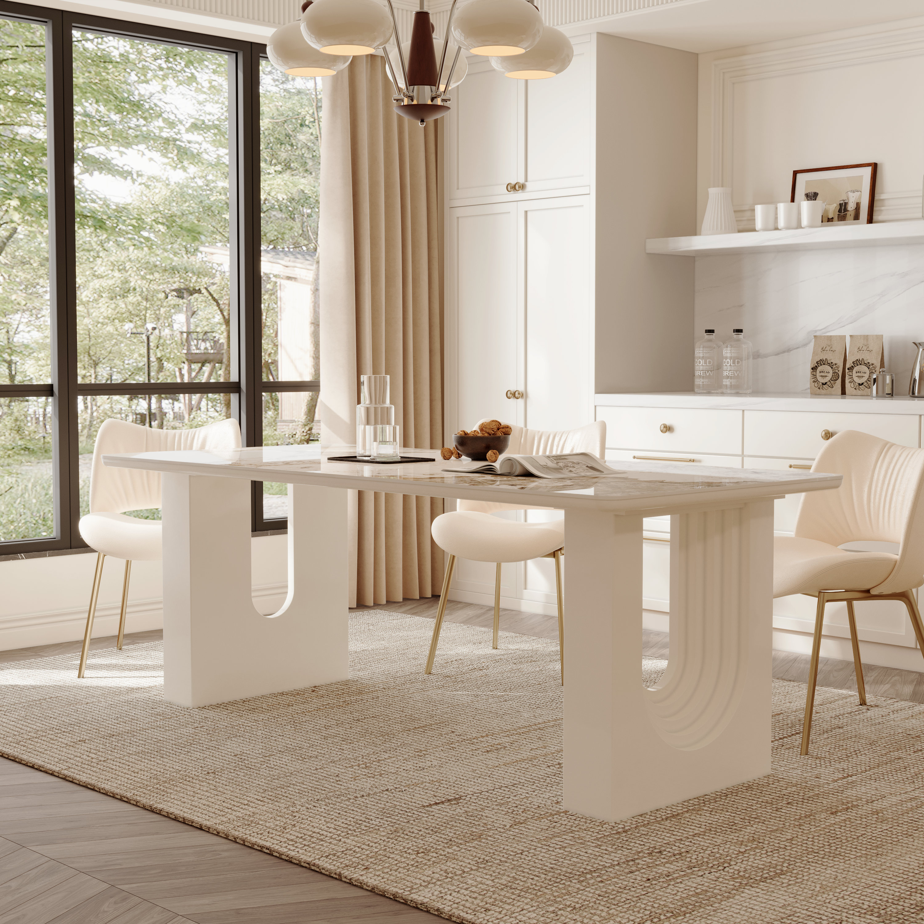 Ivy Bronx Modern Slate Dining Table | Wayfair