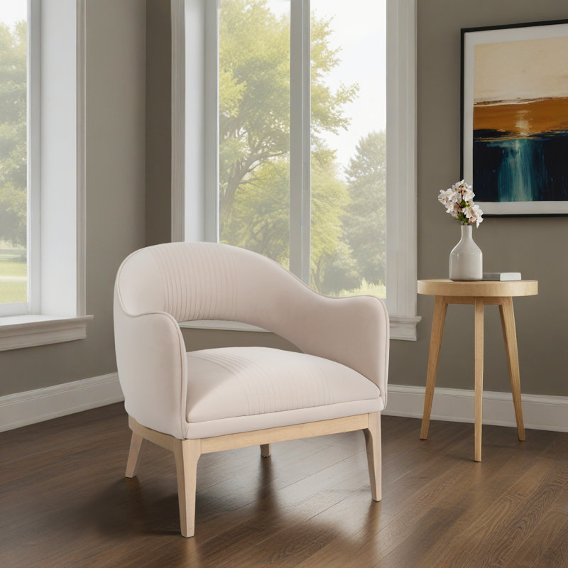Corrigan Studio® 33" Oliveira Accent Chair, Cream | Wayfair