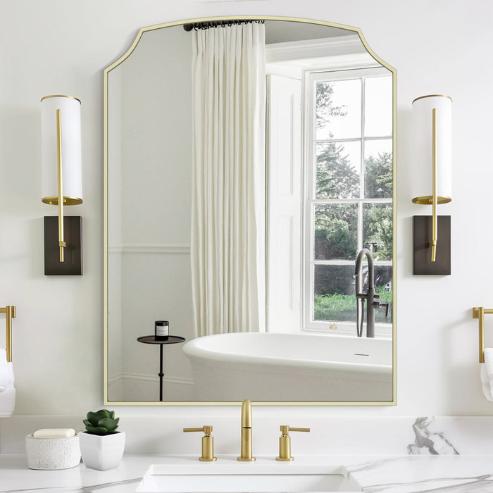 Mercer41 Fan-Shaped Wrought Iron Framed Decorative Mirror & Reviews ...