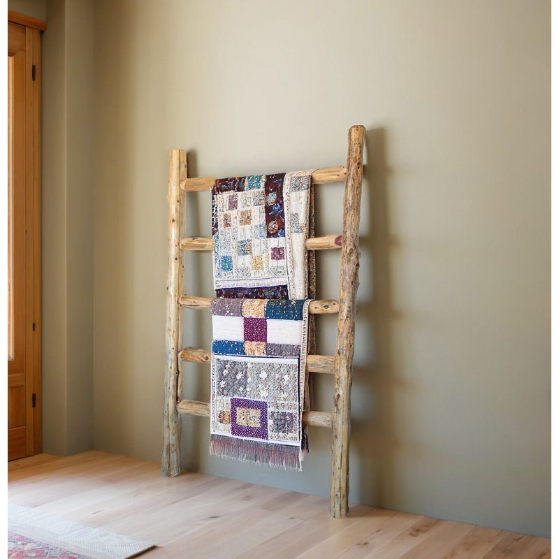 Loon Peak® Mountain Red Cedar 5 Tier Ladder Quilt Rack | Wayfair