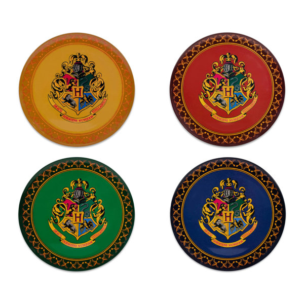 Silver Buffalo Harry Potter House Crests Melamine Dinner Plates | Set ...