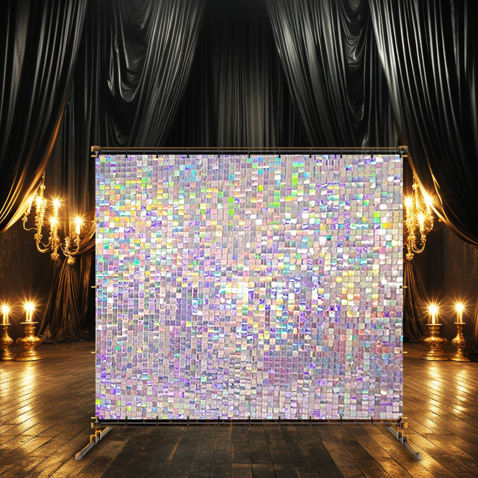 FashionSecretsLLC 12"x12" Clear Back Shimmer Sequin Wall Panels for ...