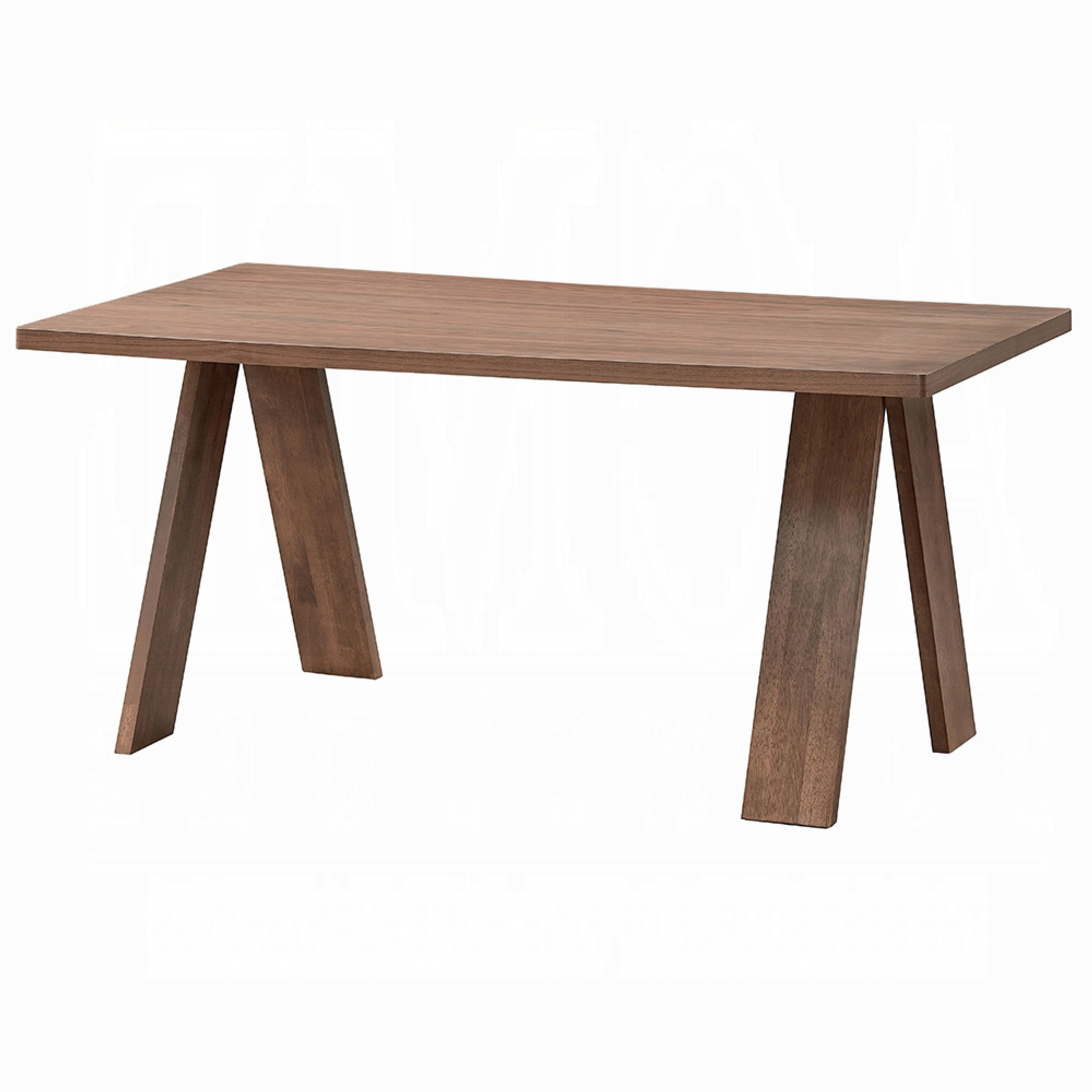 Benjara Nory Rectangular Dining Table, Scandinavian Walnut Brown, 63 ...