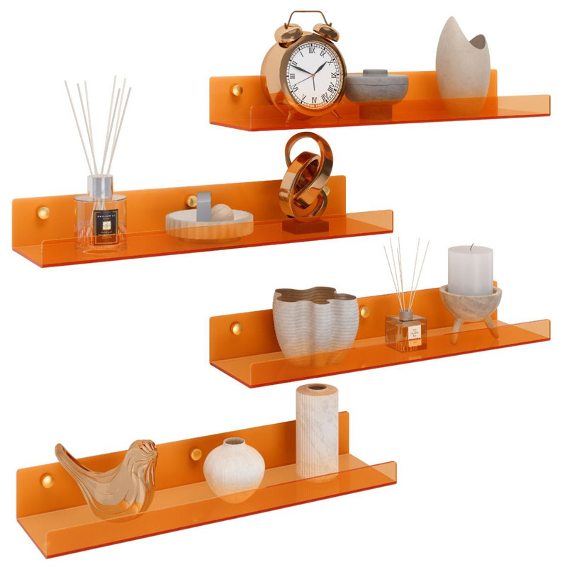 Wrought Studio™ Jaquita Floating Shelf, Wall Mounted Display Shelves ...