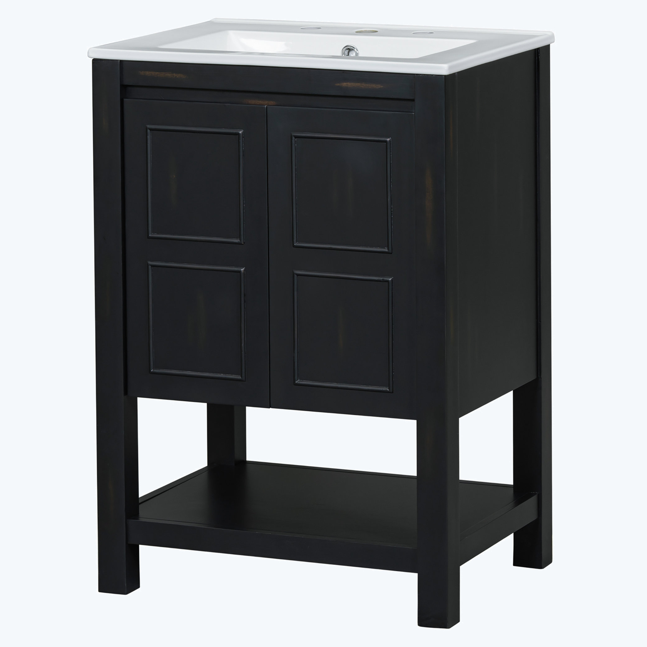 Ebern Designs Macclenny 18 30 Single Bathroom Vanity With Ceramic Top