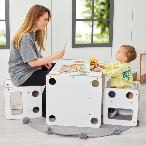 Square Toddler & Kids Table & Chair Sets You'll Love - Wayfair Canada