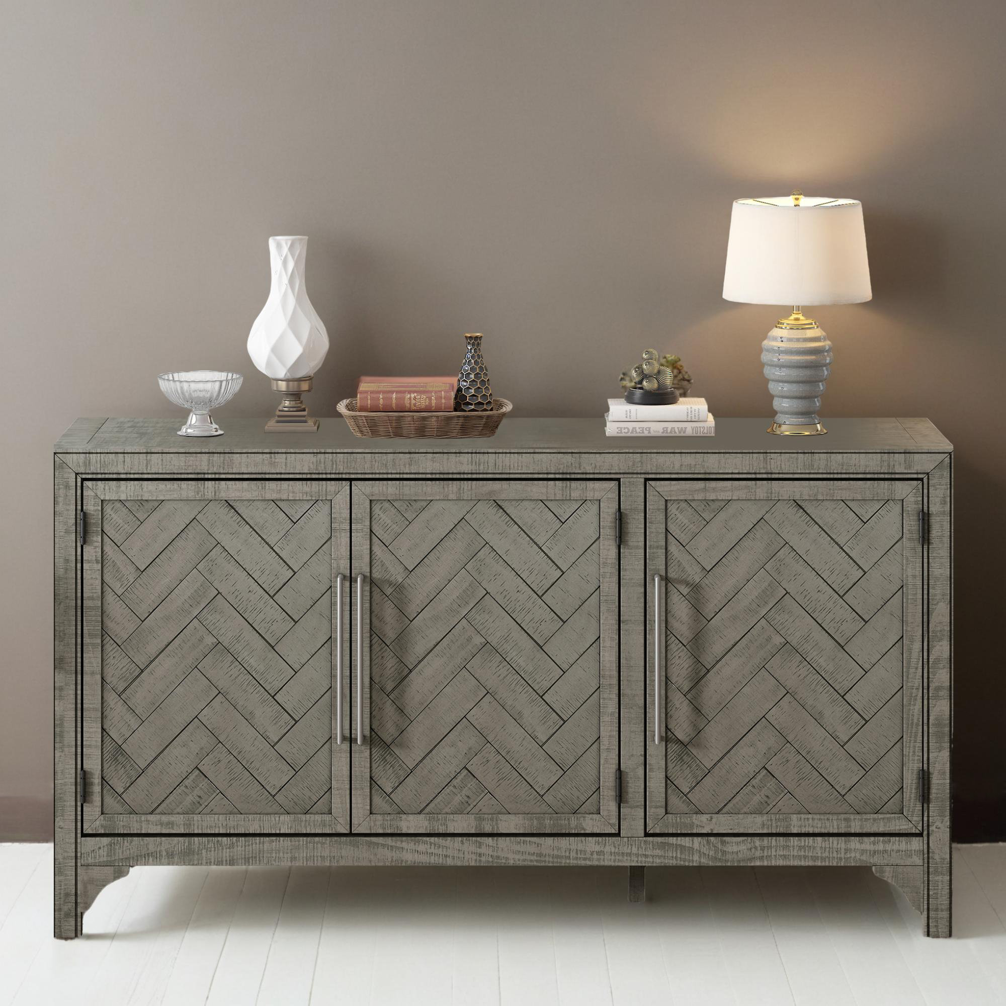 Corrigan Studio 60" Kitchen Storage Sideboard Buffet Cabinet Console ...