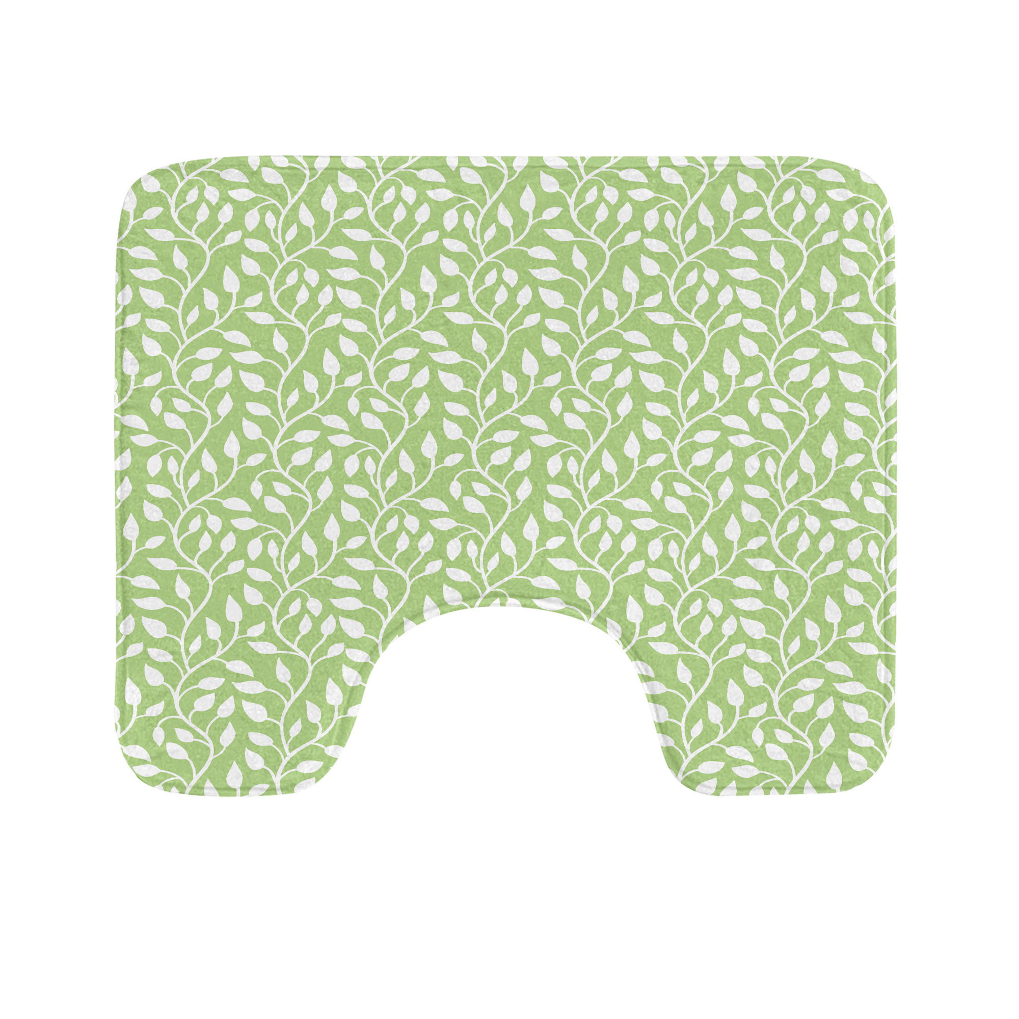 East Urban Home Spring Toilet Mat U-Shape Bathroom Rug 20" Pale Green ...