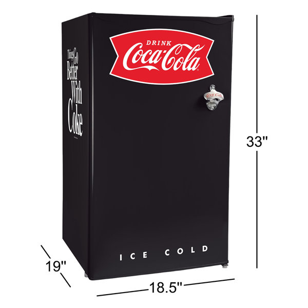Nostalgia Coca-Cola 3.2 Cu. Ft. Refrigerator With Freezer & Reviews ...