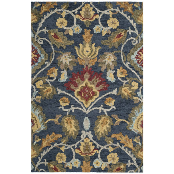 Langley Street Ferrera Hand Knotted Wool Floral Rug & Reviews | Wayfair