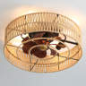 OLUZO 20" cage style country style ceiling light, ceiling fan with ...