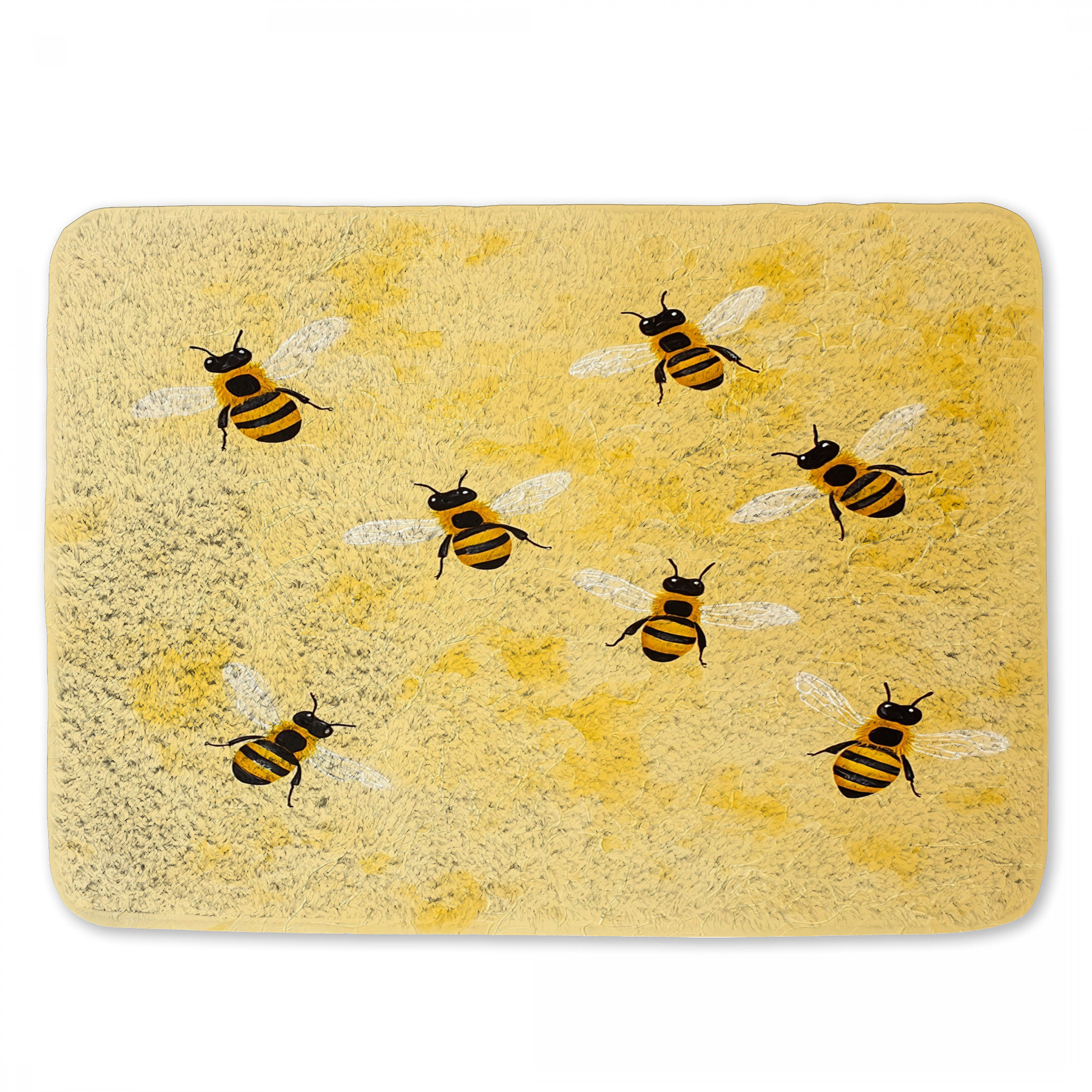 George Oliver Bees Bath Mat Insects Bathroom Decor Modern | Wayfair