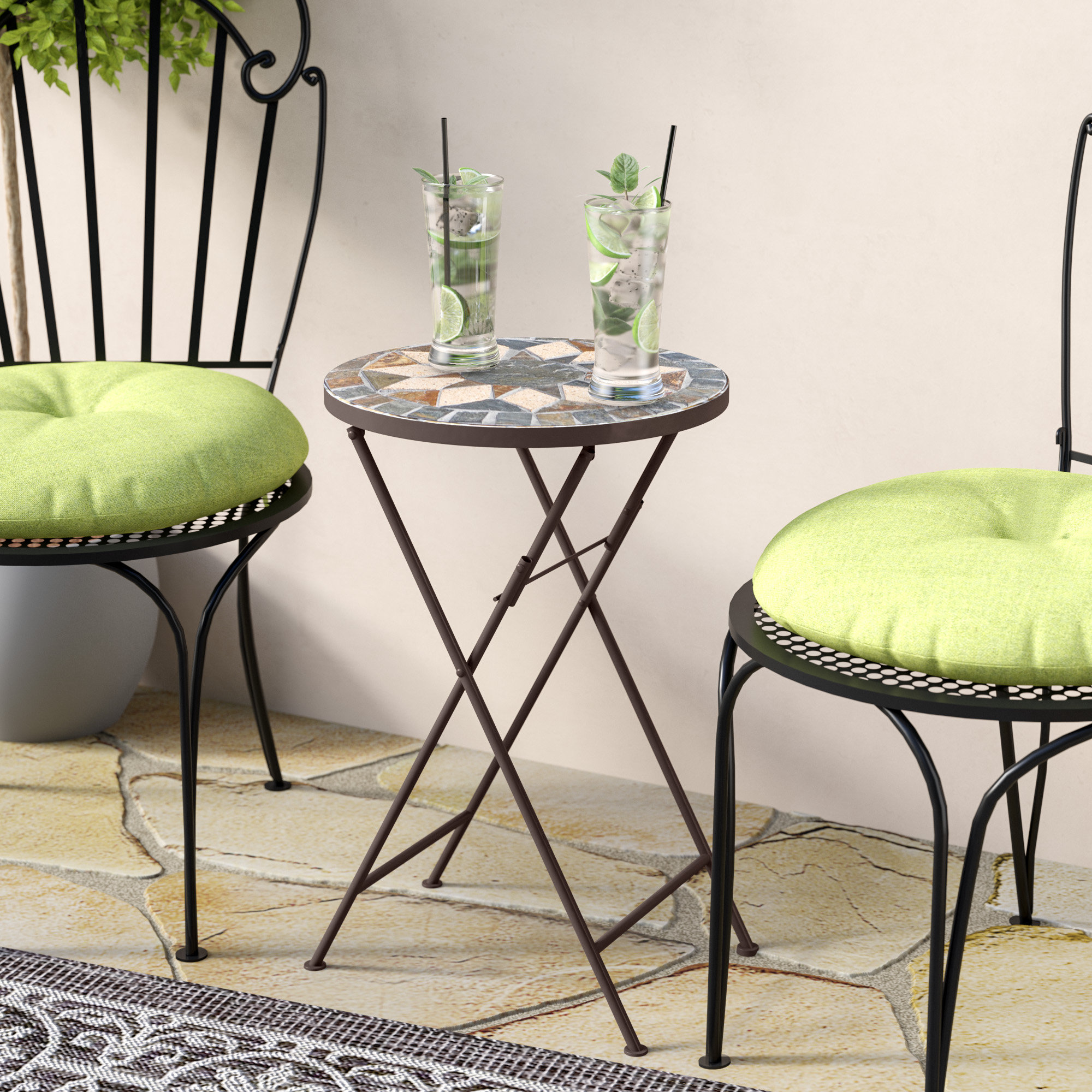 Charlton Home® Rubicon Folding Side Table & Reviews | Wayfair