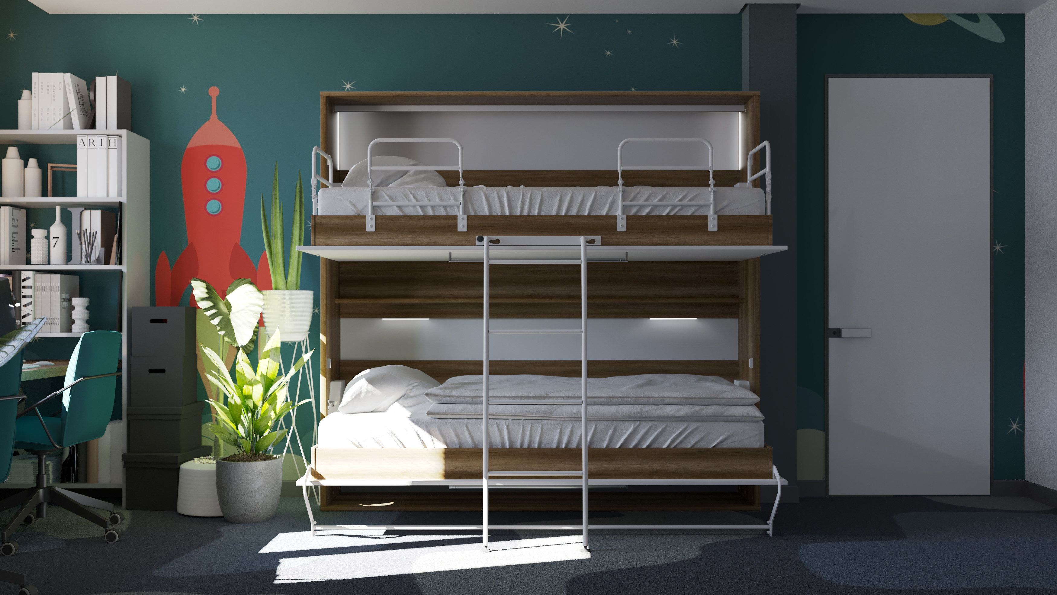 Ebern Designs Kynadie European Single (90 x 200cm) Murphy Bed | Wayfair ...
