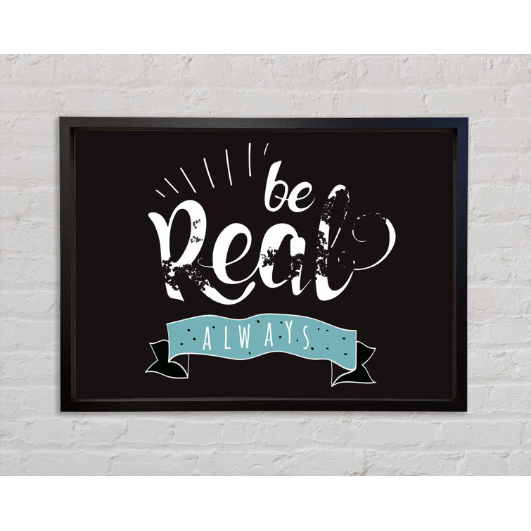 Bright Star Be Real Always - Single Picture Frame Typography on Canvas ...
