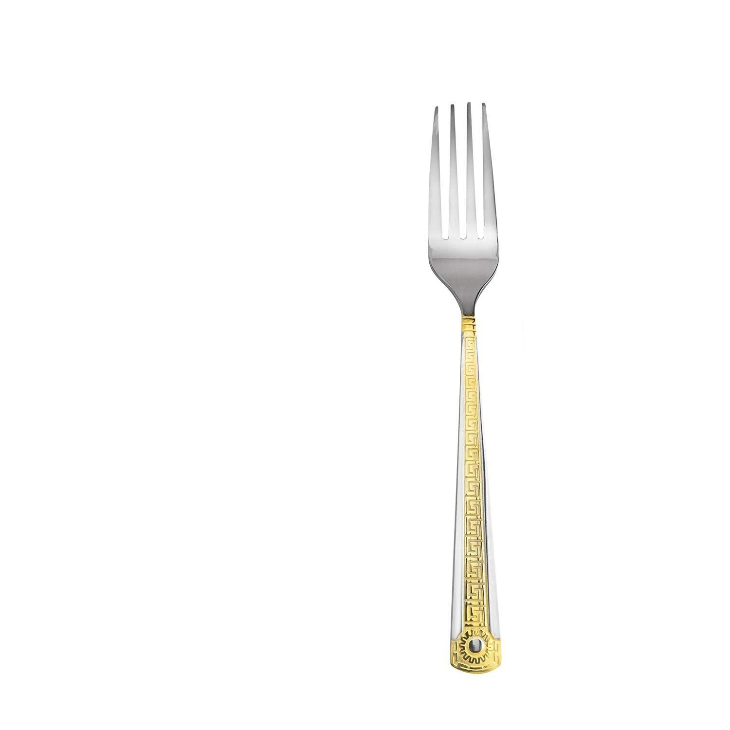 House of Hampton® Kennzie Greek Key Dinner Fork 18/10 Stainless, Set Of ...