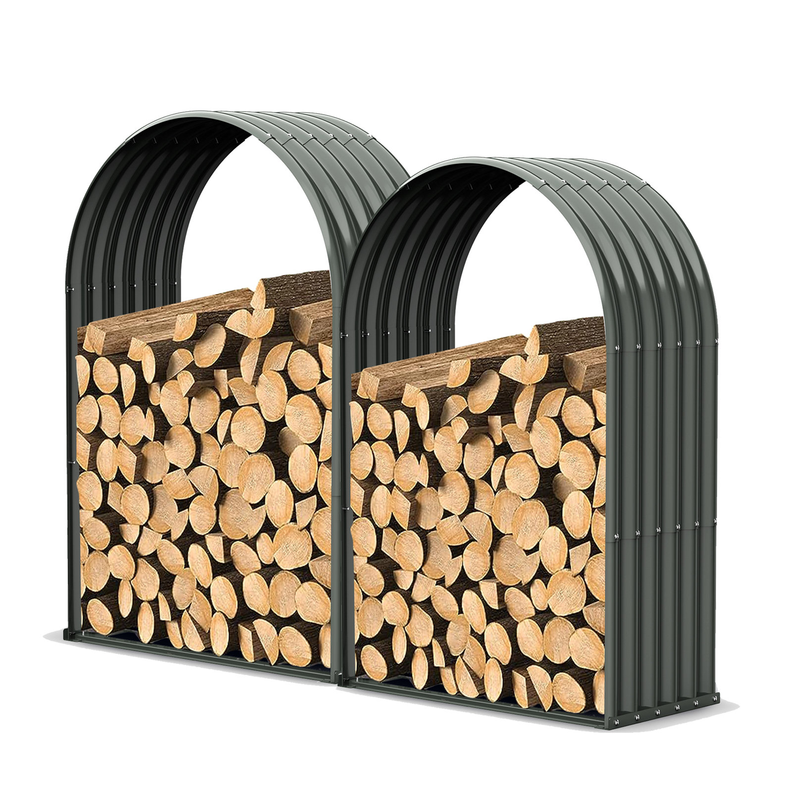 Wildon Home® Aliee 36'' W Metal Log Rack | Wayfair