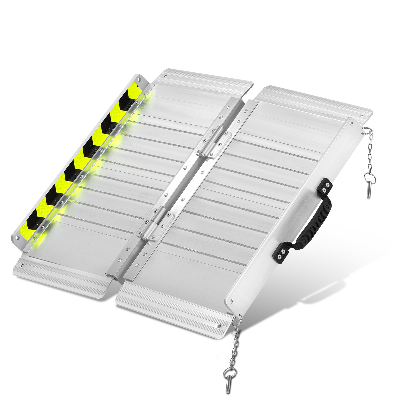 Magshion Aluminum Wheelchair Ramp Non-Skid 800 Lbs Capacity Foldable ...