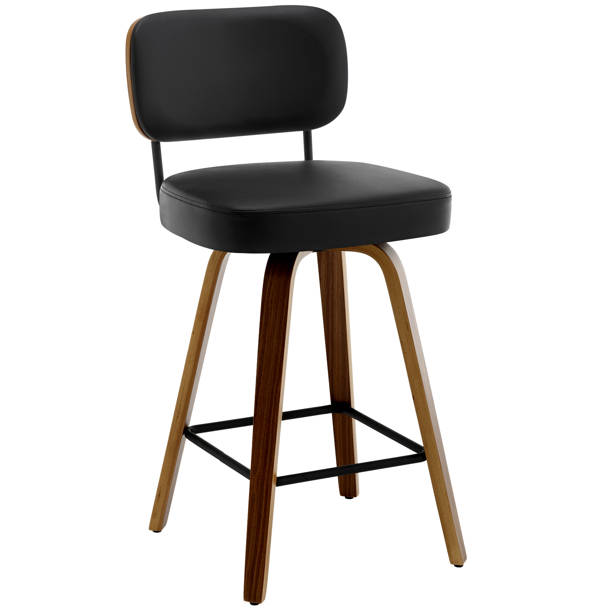 Orren Ellis Draymond Swivel Upholstered Counter & Bar Stool | Wayfair