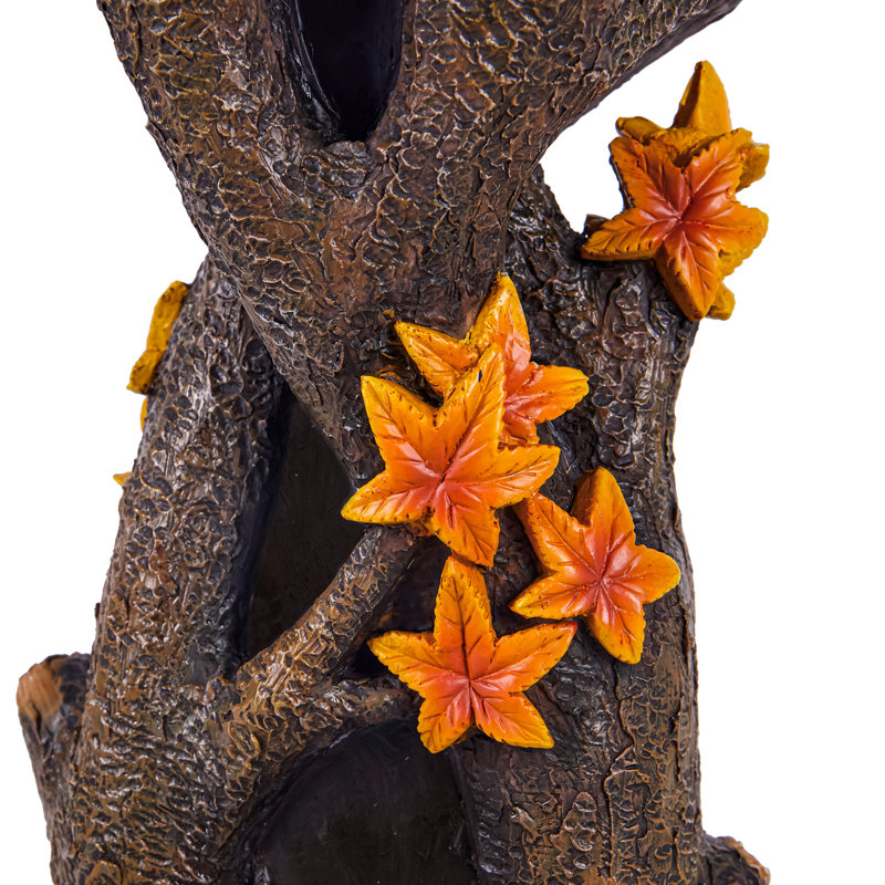 Loon Peak® Dingeman Maple Tree Resin Bird Bath | Wayfair