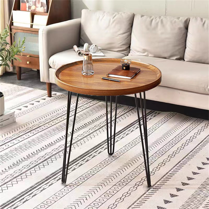 17 Stories Lenosh Solid Wood Top Single Coffee Table | Wayfair