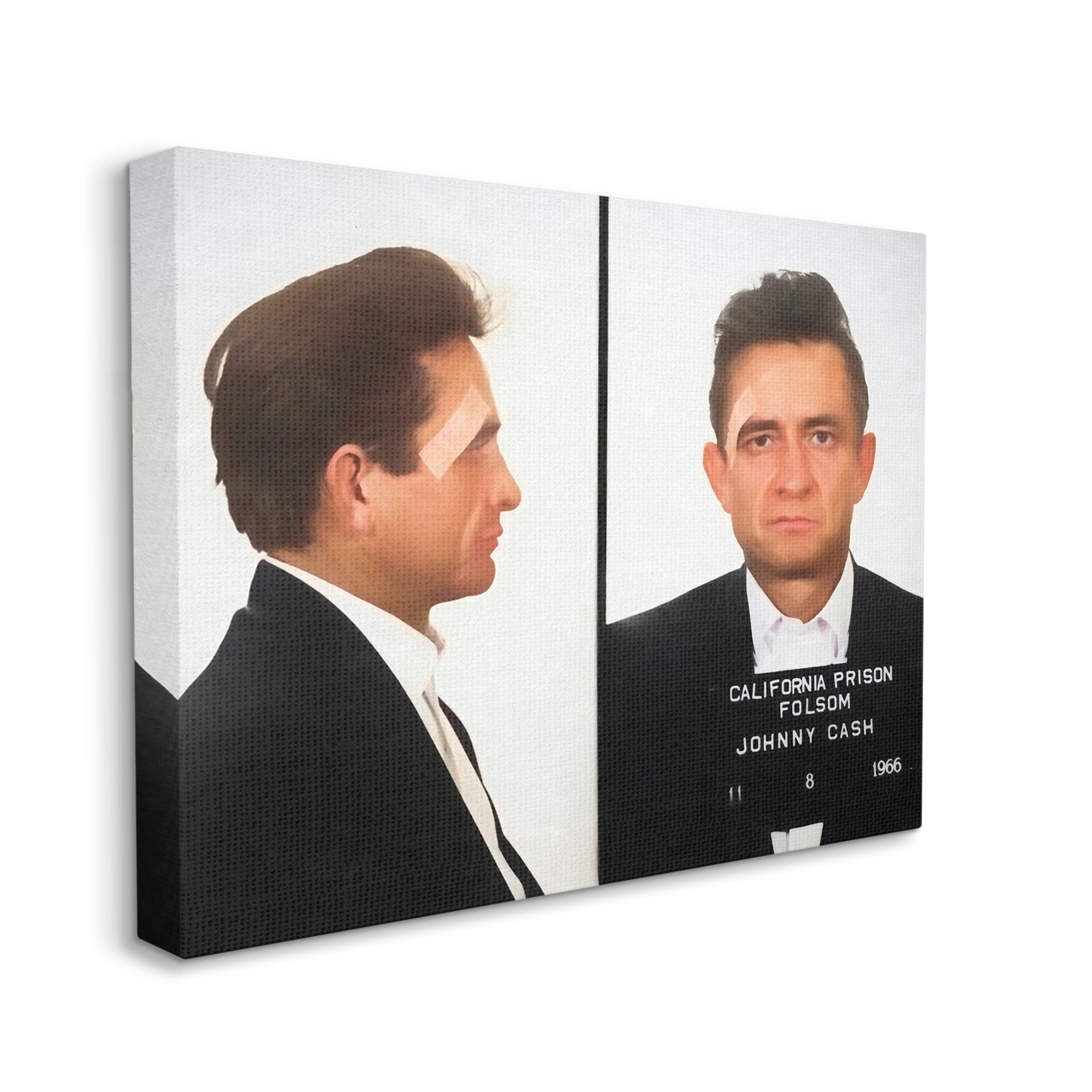Stupell Industries Johnny Cash Prison Mugshot Photography Portrait ...