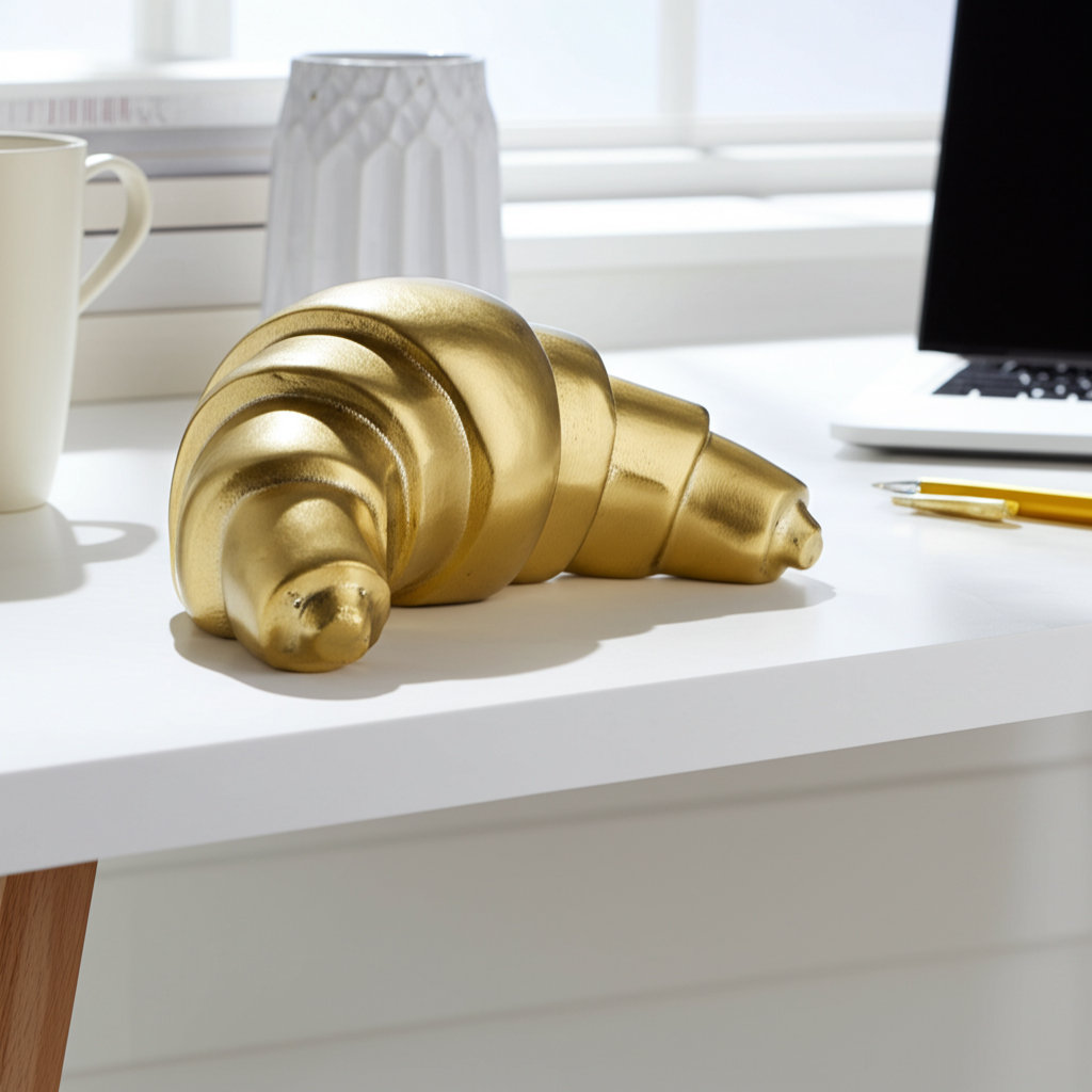 Mercer41 Decorative Object Metal Aluminum Croissant Design Modern Glam ...