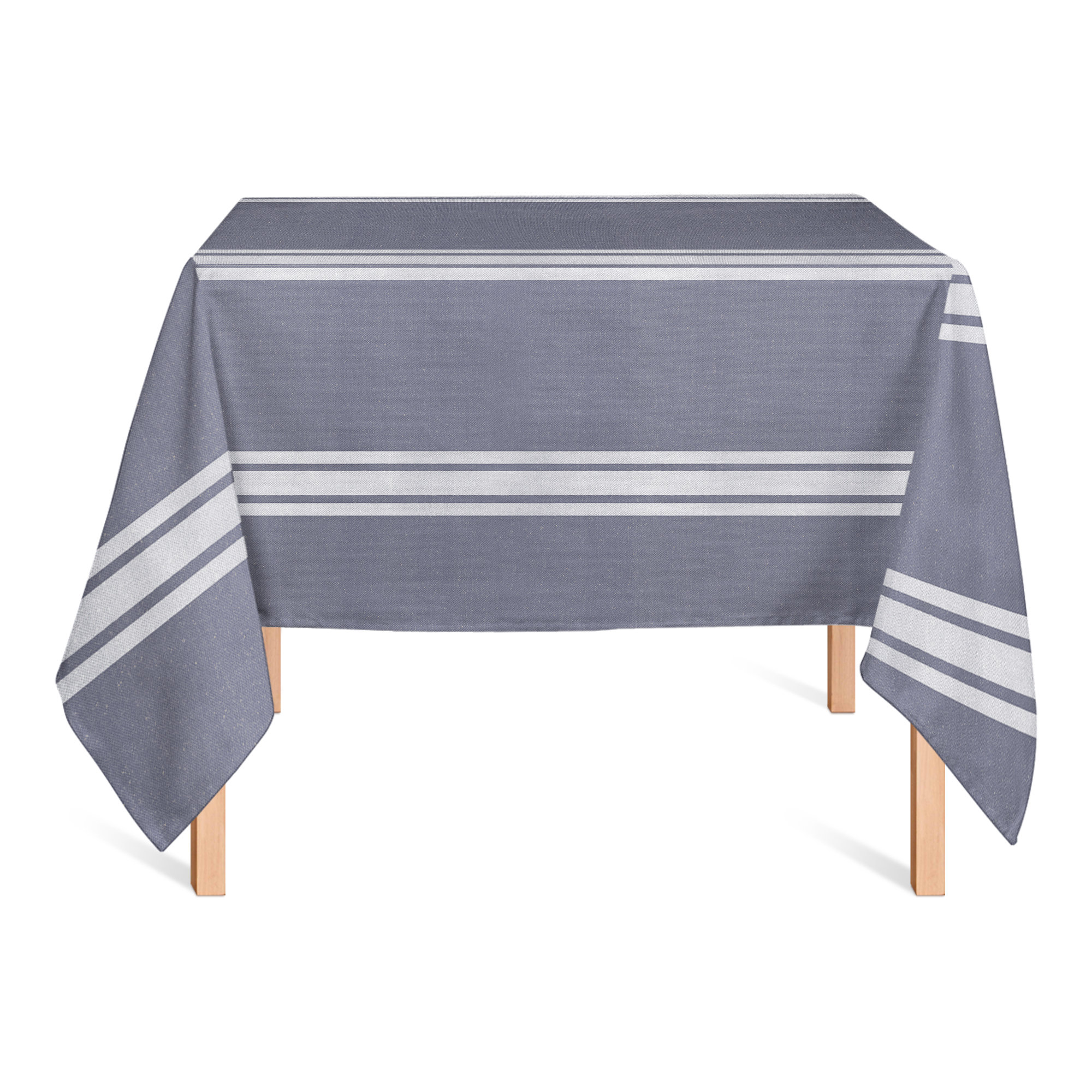 Longshore Tides Cotuit Striped Cotton Blend Square Tablecloth | Wayfair