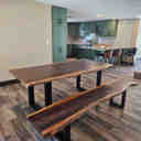 Union Rustic Lemay Iron Trestle Dining Table & Reviews | Wayfair