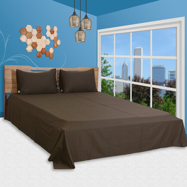 Just Linen Egyptian Cotton Sateen Solid Colour Sheet Set - Wayfair Canada