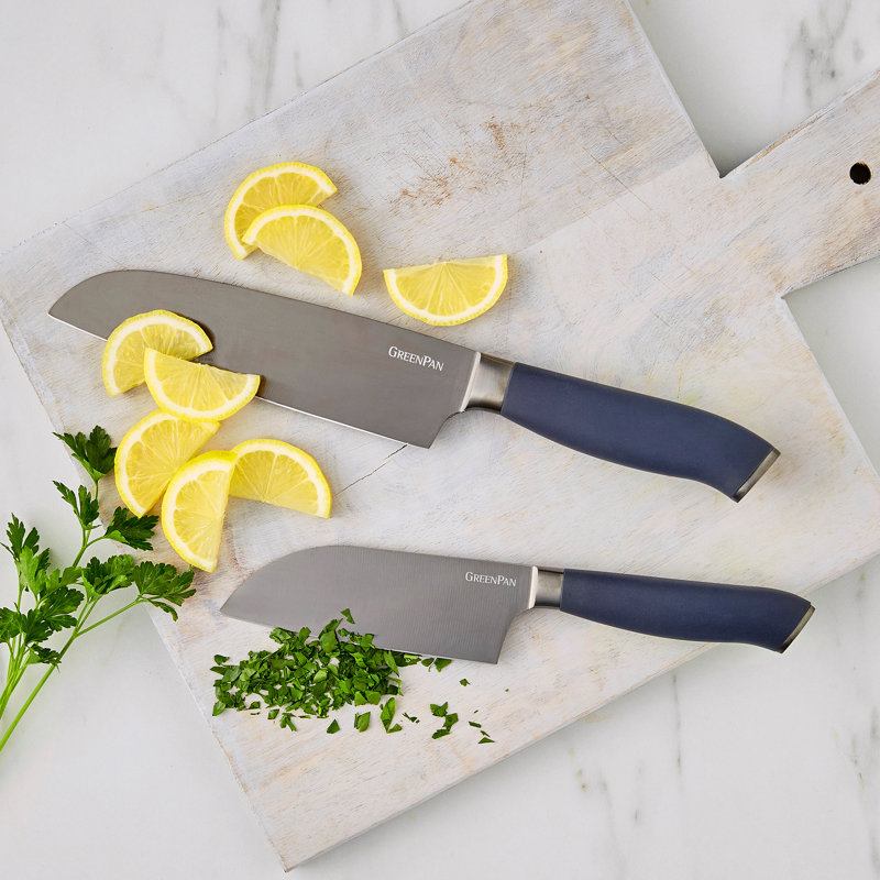 GreenPan Titanium 2-Piece Santoku Knife Set & Reviews | Wayfair