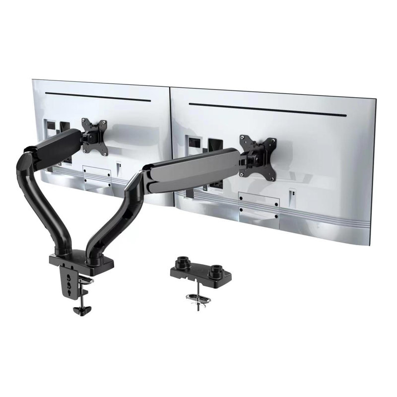 Uncaged Ergonomics Dual Monitor Arm Computer Screen Holder | Wayfair