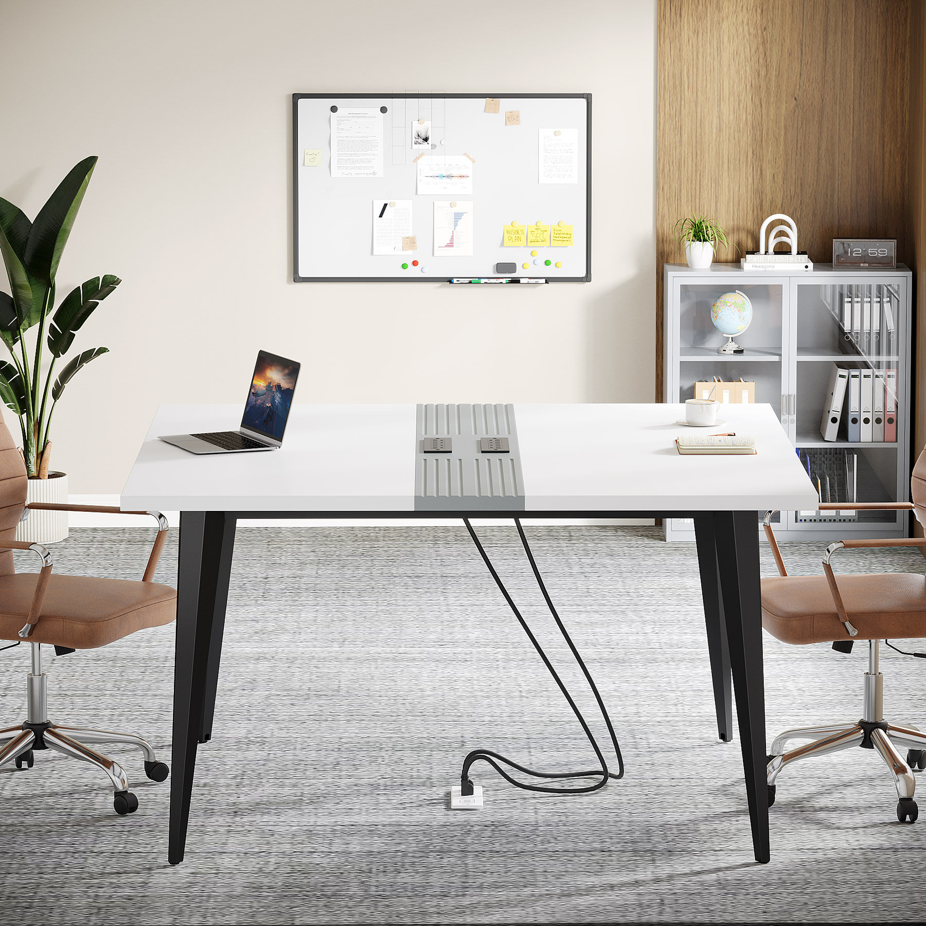 George Oliver Square Conference Table With Power Outlet | Wayfair