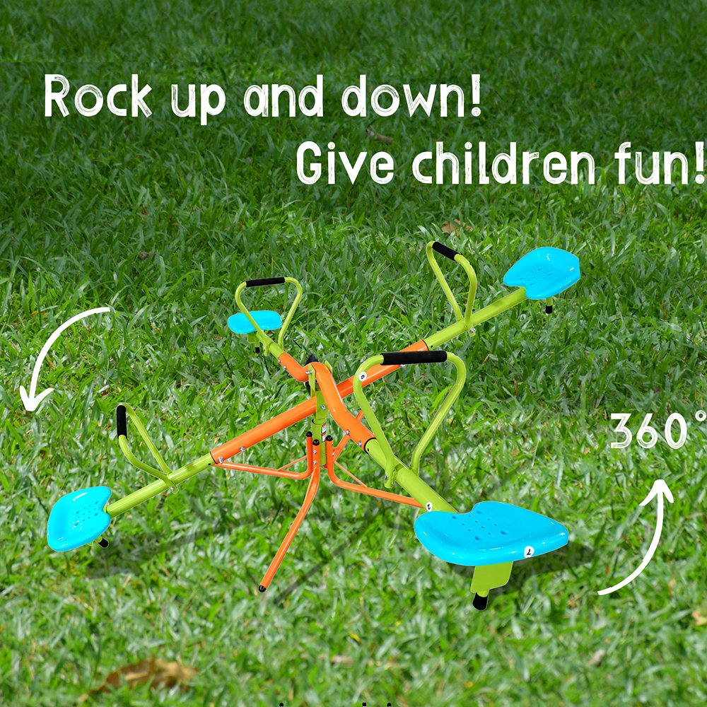 iYofe Kids Seesaw Swivel Teeter-Totter Playground, 360 Degrees Rotating ...