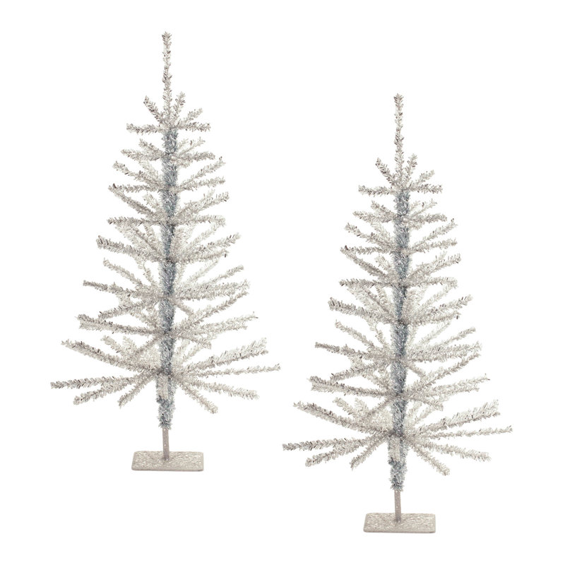 The Holiday Aisle® Tinsel Pine Tree (Set of 2) - Wayfair Canada