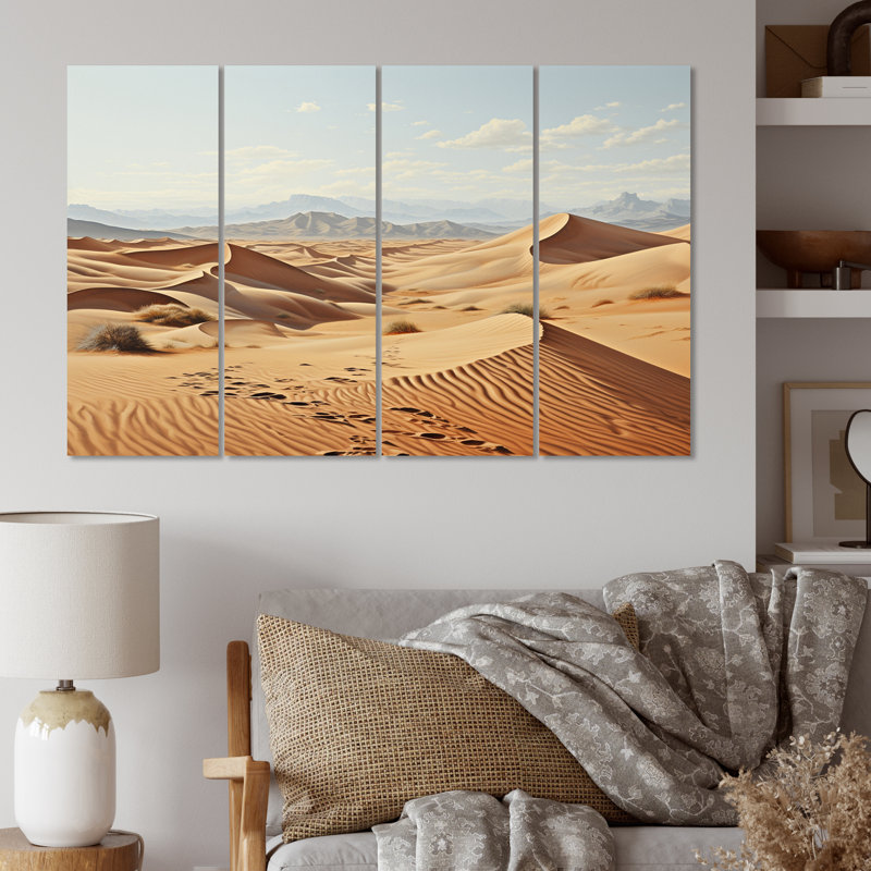 Design Art Beige Saharan Dunes II - African American Metal Art Print ...
