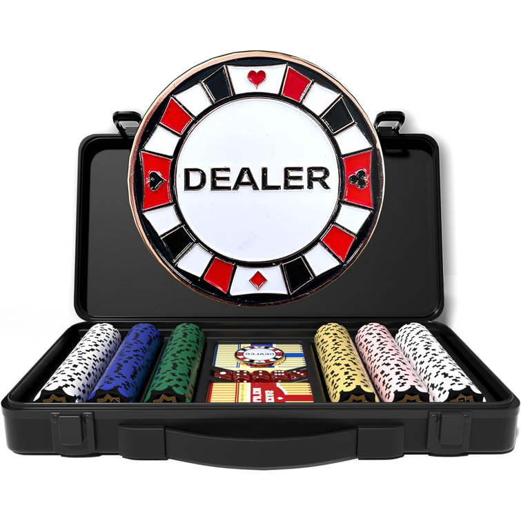 HEITOK Deluxe 300pcs Clay Poker Set, 14g Chips, No Denominations ...