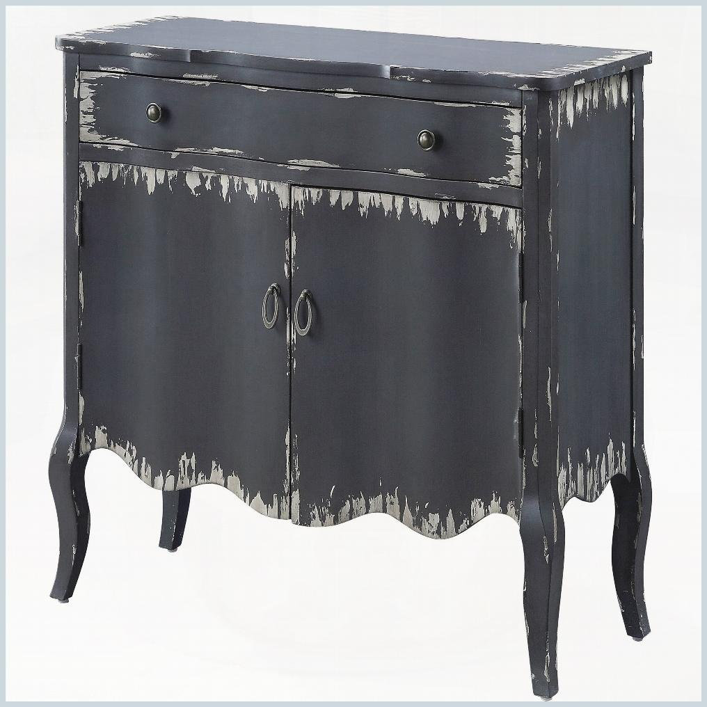 Red Barrel Studio® Antique Grey 2-Door Console Table with Dovetail ...
