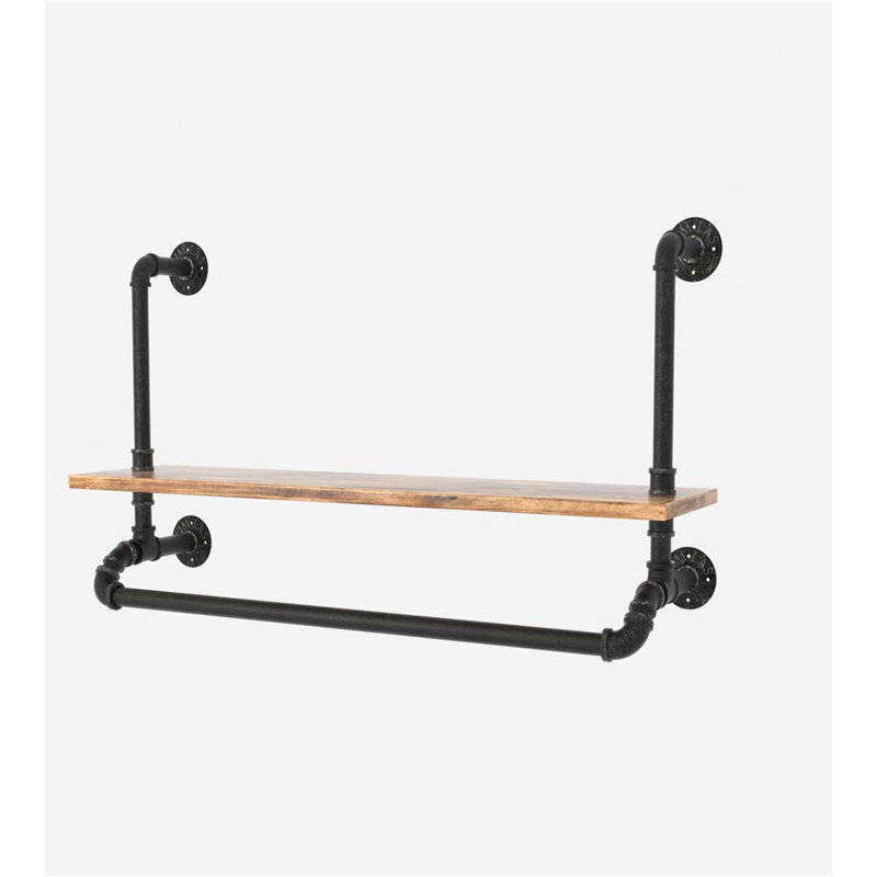 Williston Forge Jontre Wood，metal Wall Mounted Clothes Rack | Wayfair